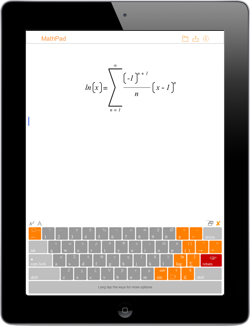 MathPad – Equation writer app – ZurApps Research Inc.